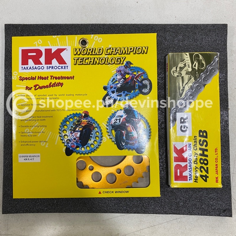 RK Sprocket Chain Set Sniper Mx 150 Gold | Shopee Philippines