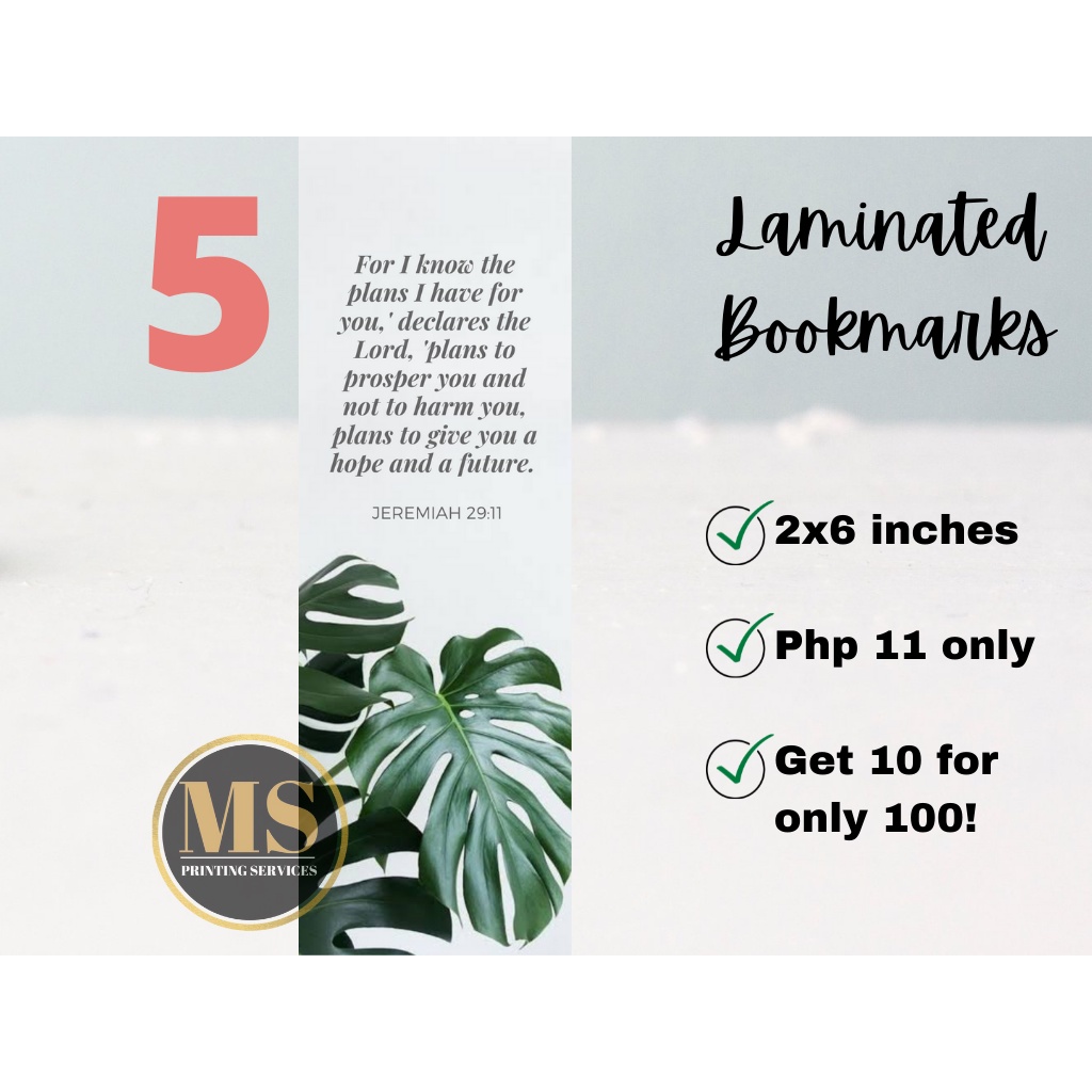 Laminated Bookmarks 2 (Quotes, Bible Verses) | Shopee Philippines