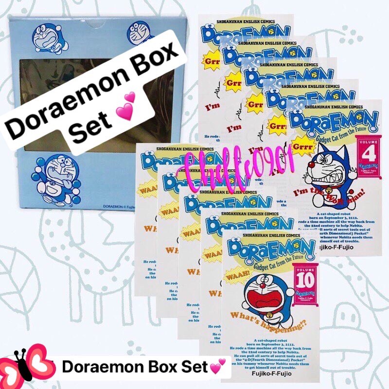 DORAEMON BOX SET SHOGAKUKAN ENGLISH~TAGALOG 1~10 COMICS (FUJIKO F FUJIO ...