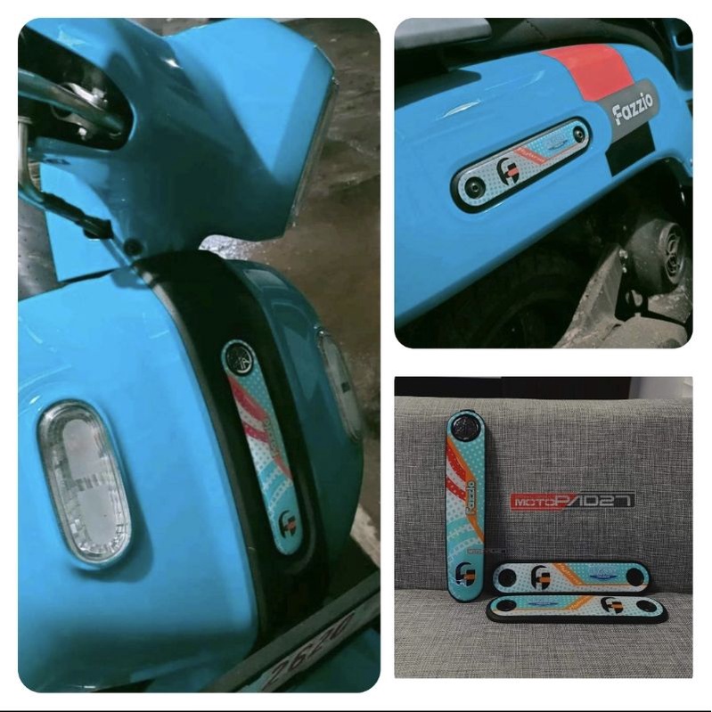 Motopad27 yamaha fazzio front and side body panel stickers made of ...