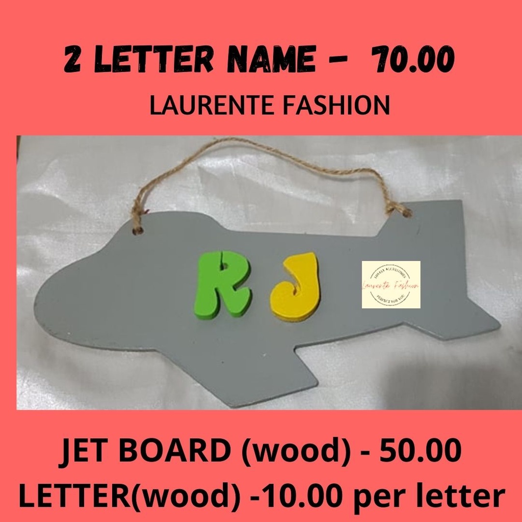 2 Letter Name - Jet Board Personalized Door Sign, Gift for Kids Boy ...