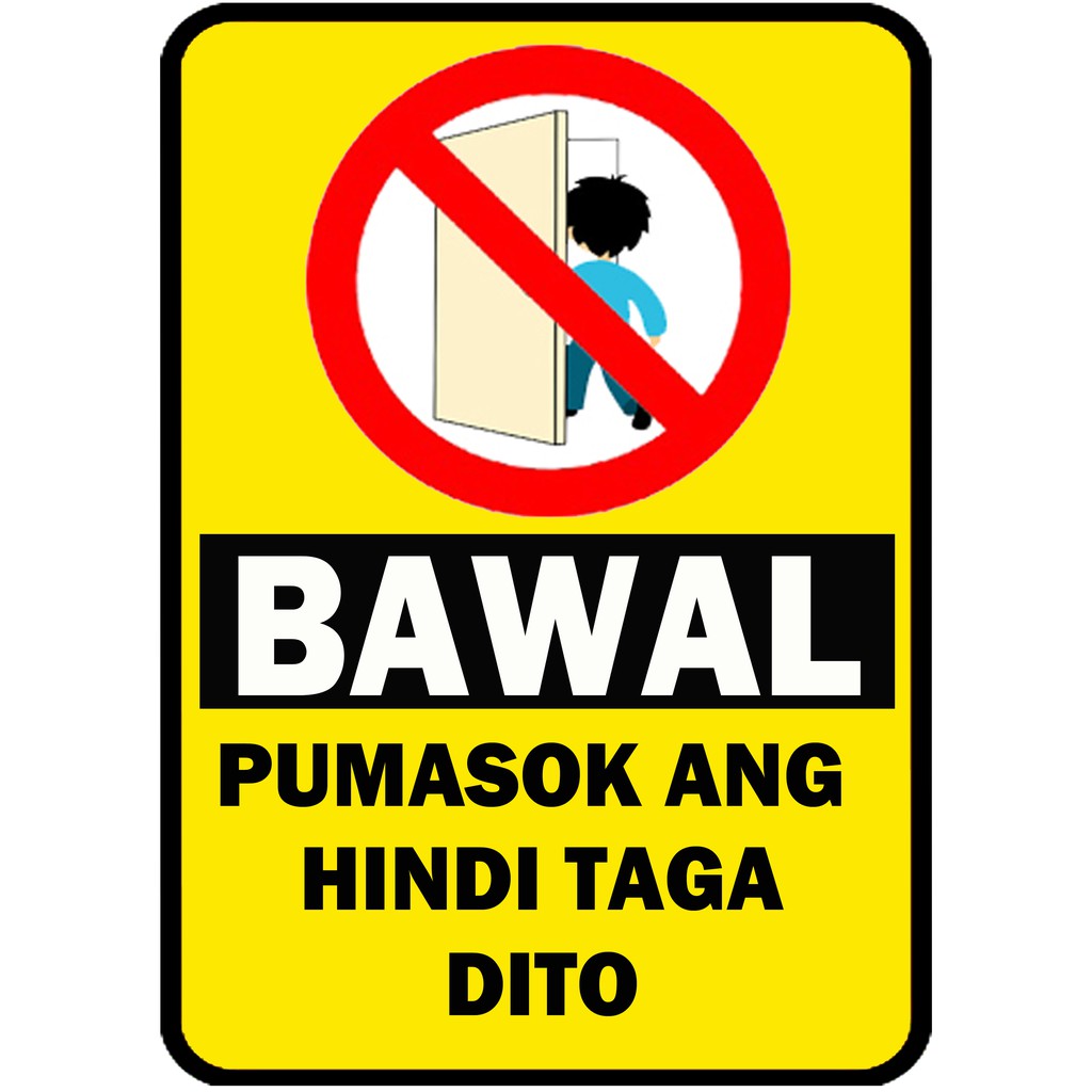 Bawal Pumasok ang Nakahelmet at Bonnet-A4 Signage | Shopee Philippines