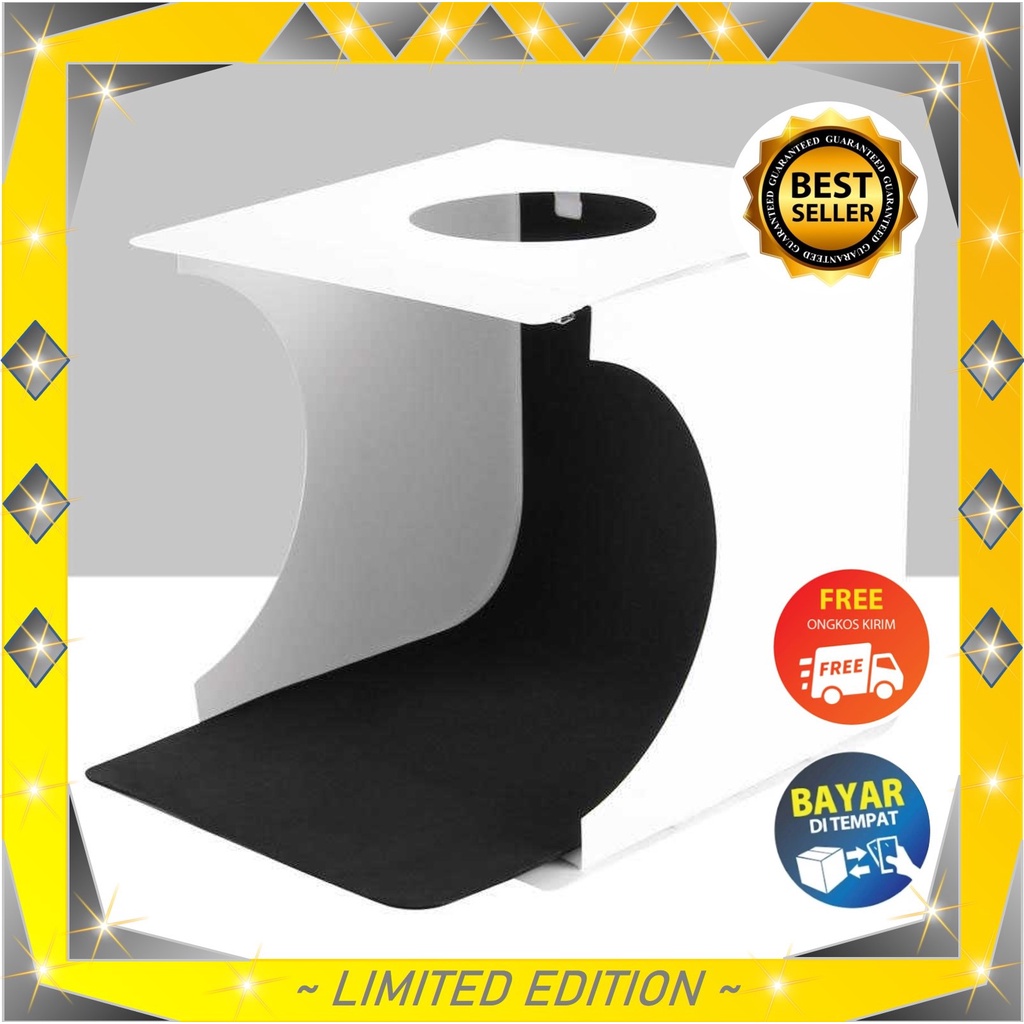 Puluz photo studio mini Soft box photo box With 2 LED Lights lighting ...