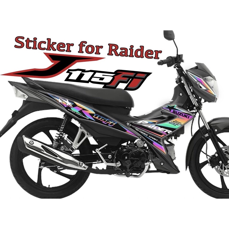 Raider J115 fi stock decal redesign high quality laminated sticker ...