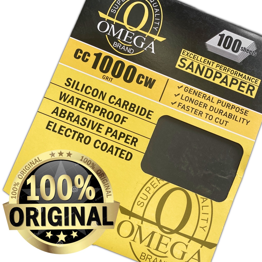 OMEGA WATERPROOF SANDPAPER 9” X 11” G60 to G2000 (100shts/ream ...