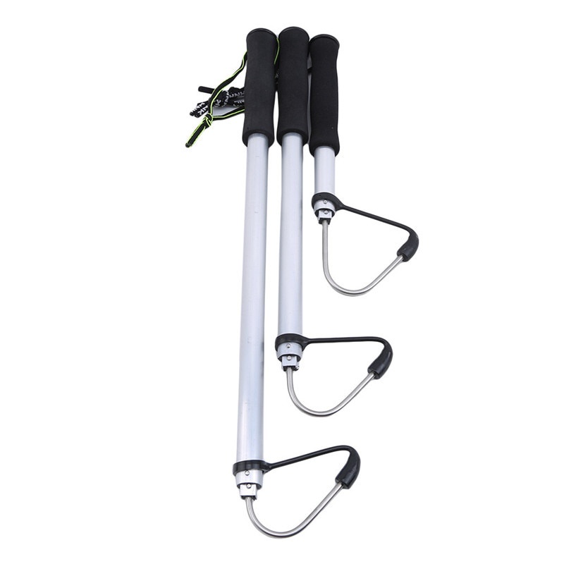 60cm/80cm/120cm Stainless Steel Sea Telescopic Fishing Gaff Aluminum ...