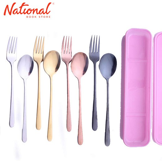 Spoon & Fork Set Assorted Colors National Book Store | Shopee Philippines