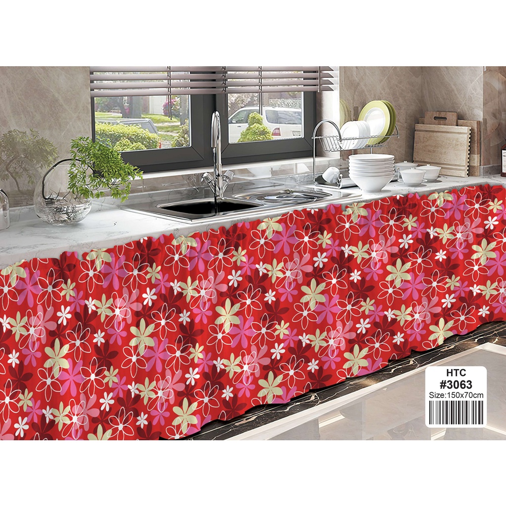 98K Lababo kitchen curtain short curtain 150*70cm | Shopee Philippines