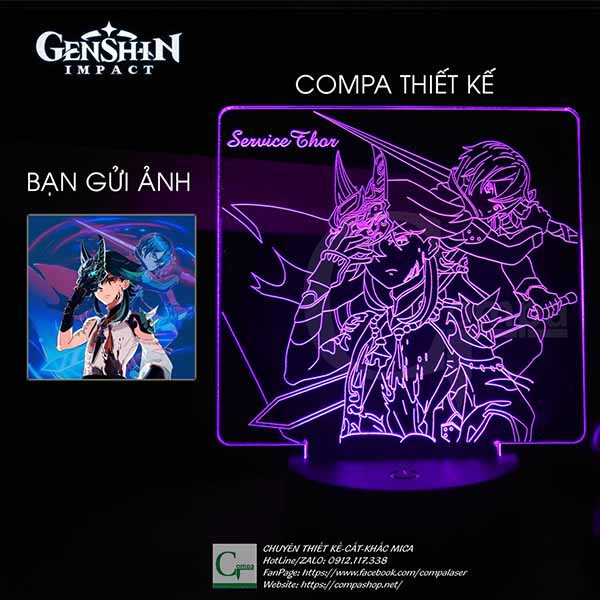 Genshin Impact Xiao x Kirito Night Lamp | Shopee Philippines