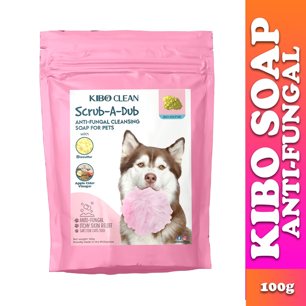 Kibo Clean Anti-Fungal Cleansing Dog Soap 100g (Scrub-A-Dub) Dog ...