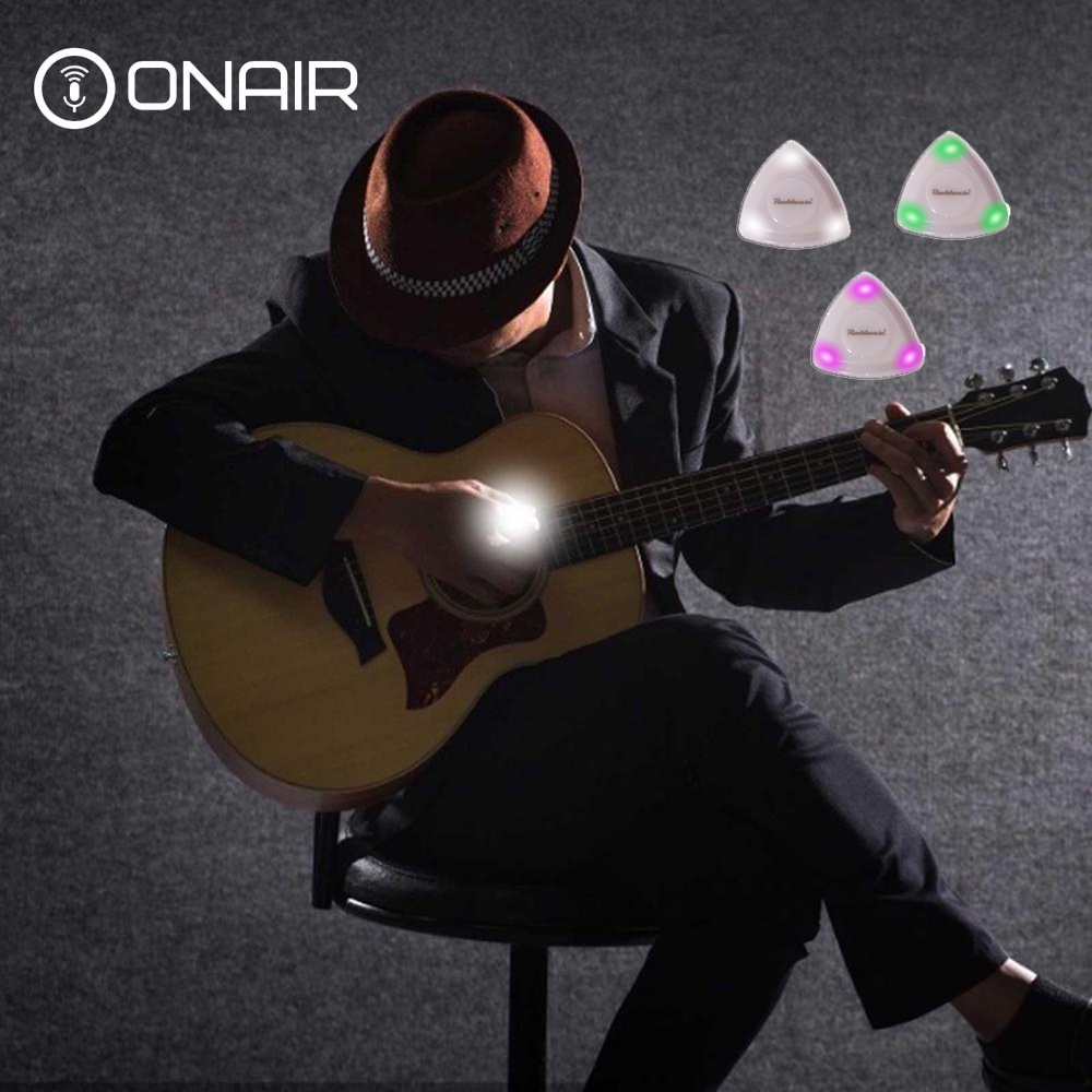 PICKPAL LED Guitar Pick Plectrum White Green Pink Light | Shopee ...