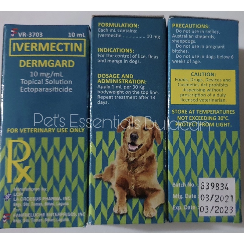Dermgard 10ml for the control of lice, fleas and mange in dogs | Shopee ...
