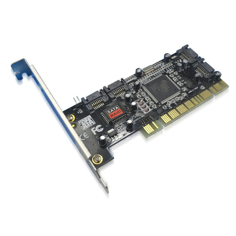 PCI to 4 Port SATA Raid Controller Expansion Card Adapter for Desktop ...