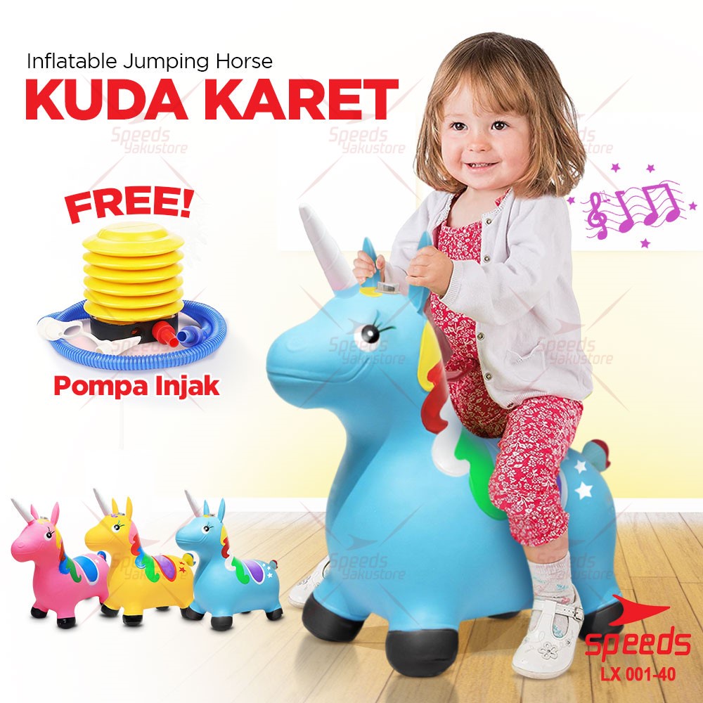 Speeds SNI Rubber Rocking Horse Animal Jumping Horse Toy | Shopee ...