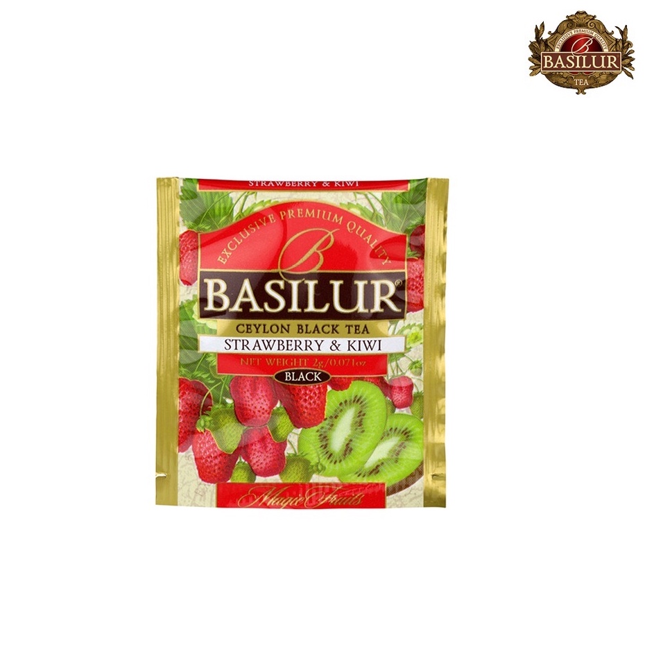 Basilur Tea Magic Fruits Strawberry and Kiwi Horeca 2g X 100en | Shopee ...