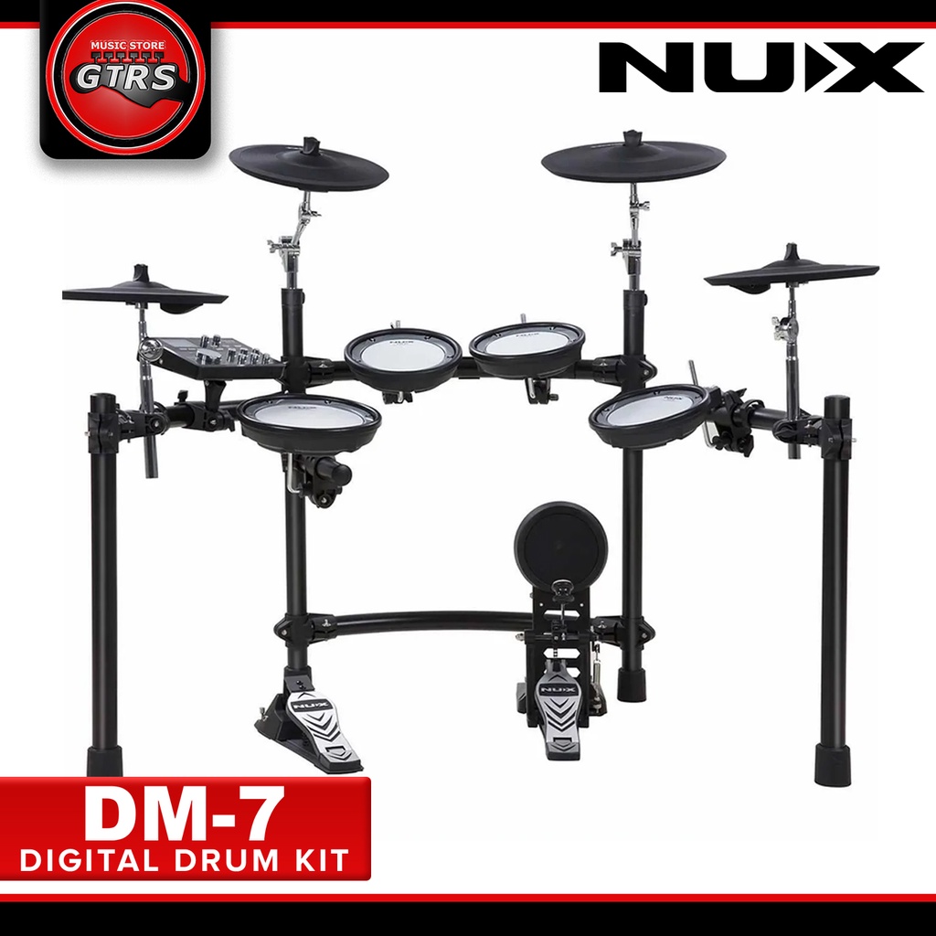 NUX DM-7X Professional Digital Drum Set with Remo All Mesh Heads ...