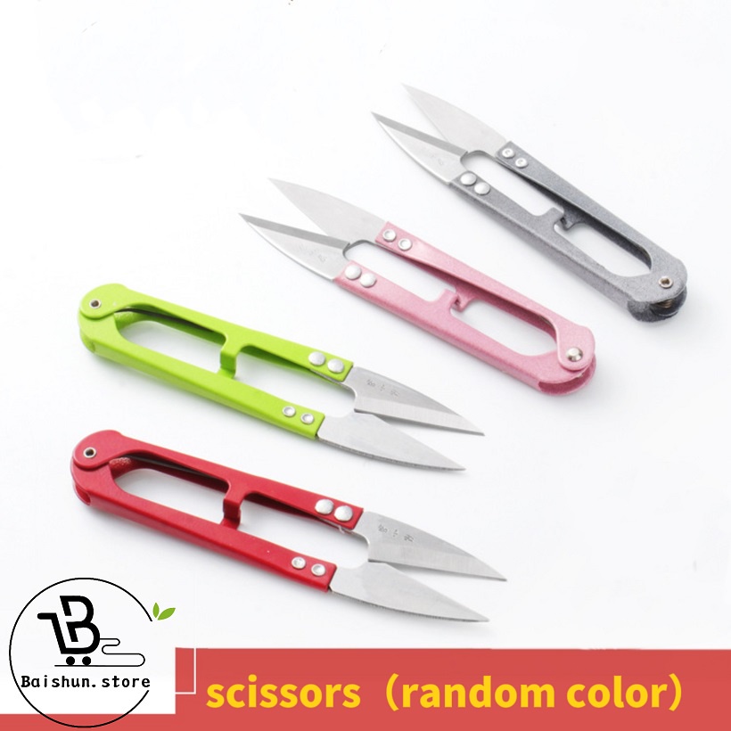 BAISHUN COD Good quality Japanese Metal Thread Spring Scissors Gunting ...
