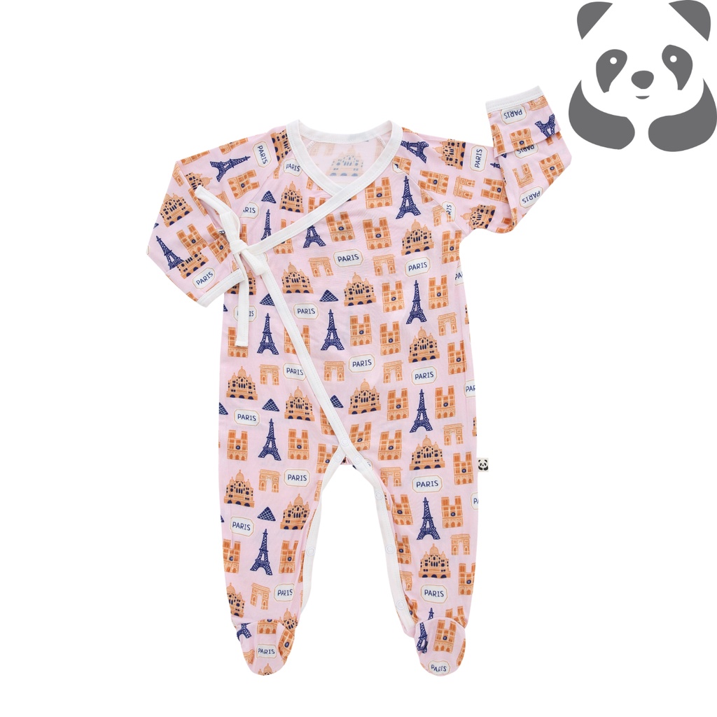 Bamberry Baby Kimono Styled Footed Romper - Newborn 0- 6 Months Old ...