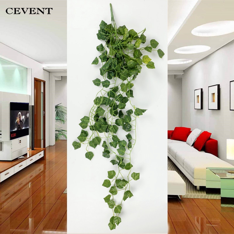 Artificial plants Green Radish Leaf Simulation leaves Art Fake Foliage ...
