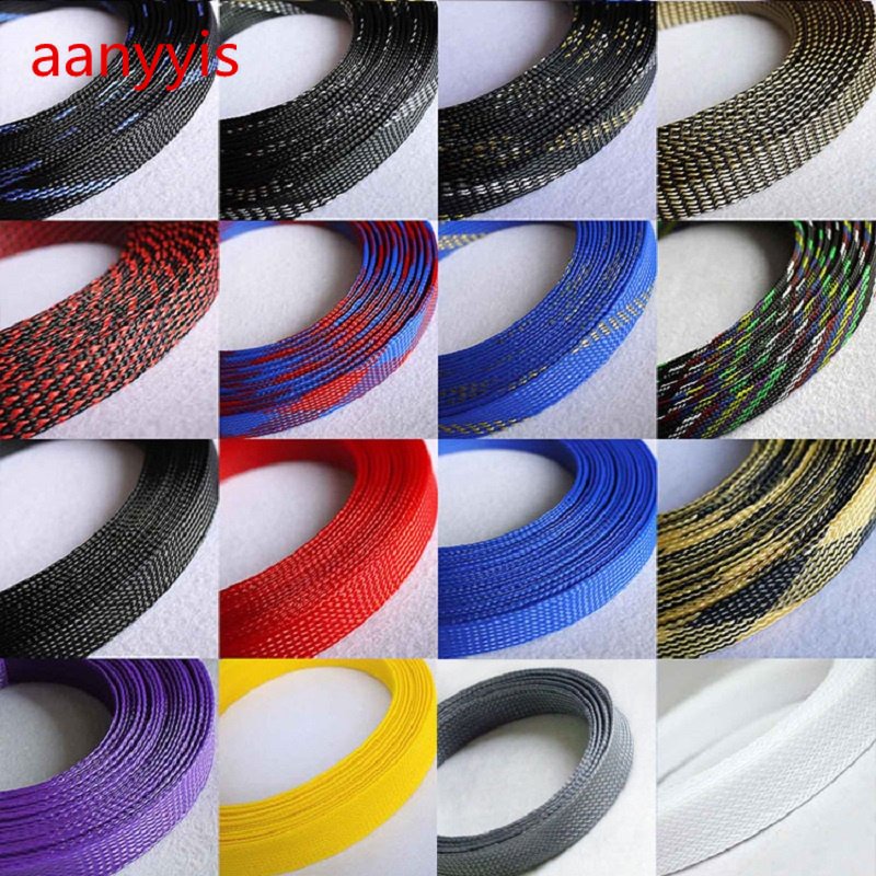 1M 14mm Braided Expandable Sleeve PET Tight Wire Wrap High Density ...