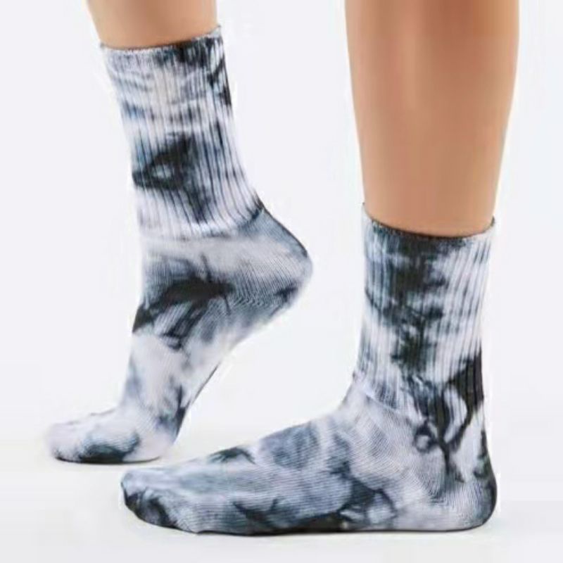 Trendy Socks Dyeing Gradient Socks Tie Dye Sports Skateboard Couple Hip ...