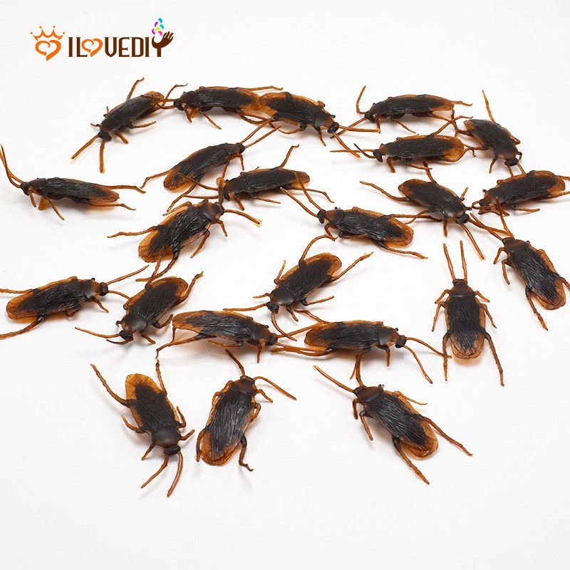 12Pcs Fake Roaches Prank Novelty Cockroach Bugs/Scary Insects Realistic ...