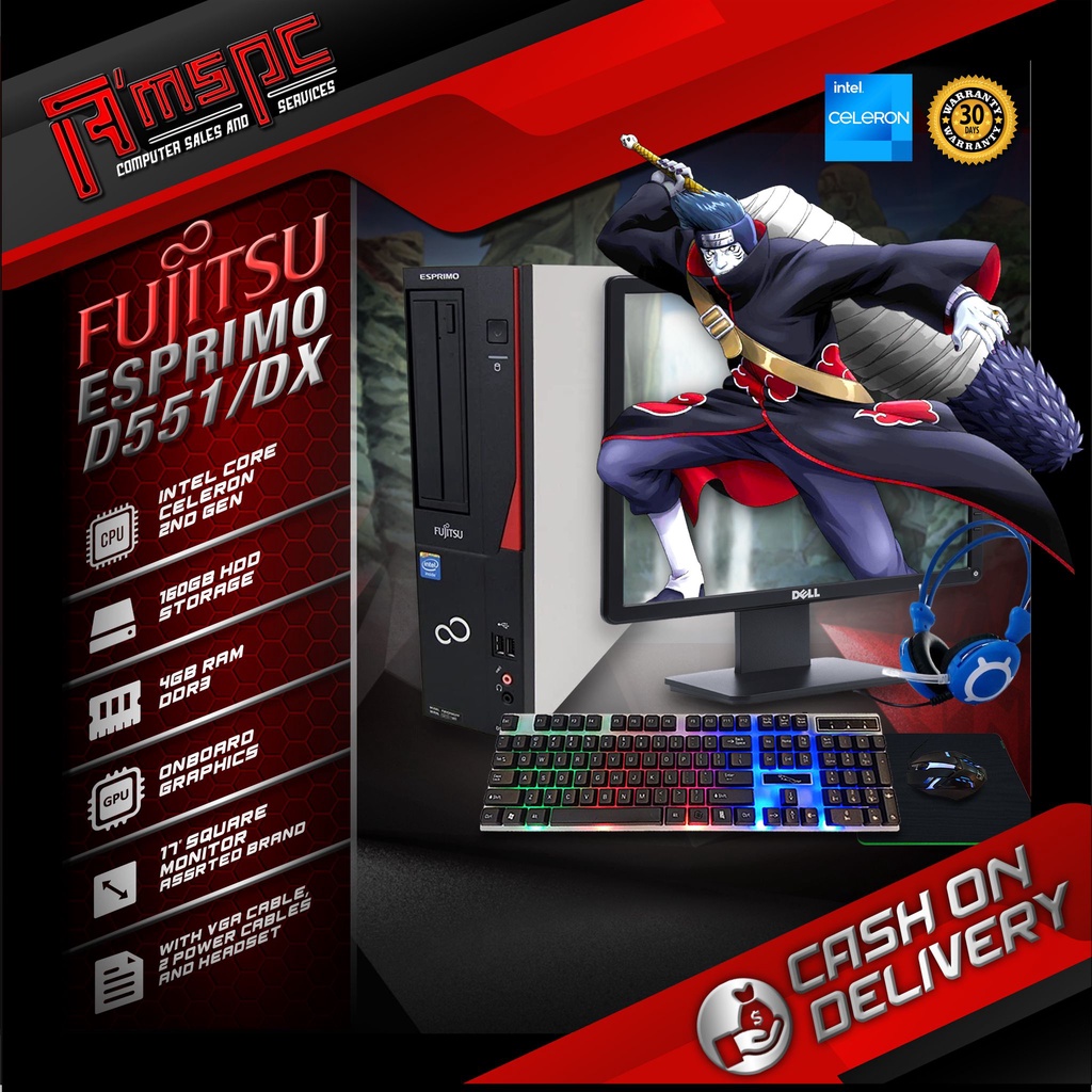 DESKTOP FUJITSU ESPRIMO INTEL CELERON 2ND GEN | 4GB RAM | 160GB HDD| 17 ...
