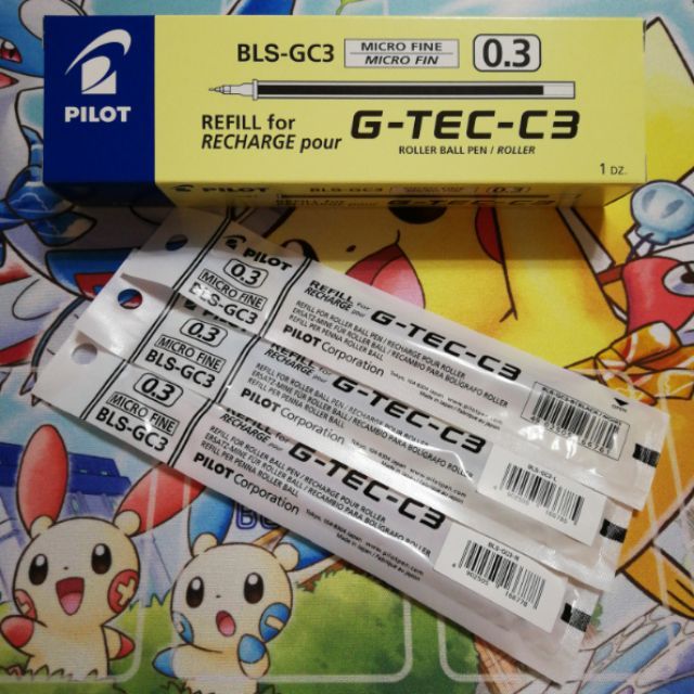 [ B(L)ACK IN STOCK ] Pilot G-TEC C3 0.3 Refill GTEC (Black Blue Red ...