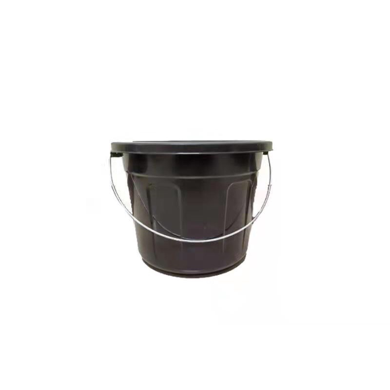 1PC 2.5 gallon black plastic bucket with steel handle (Timba) | Shopee ...