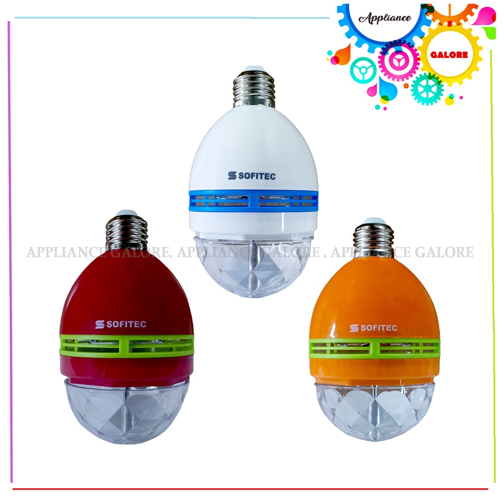 Disco Light Party Light Dancing Light Colorful Rotating Bulb 3 LEDs ...