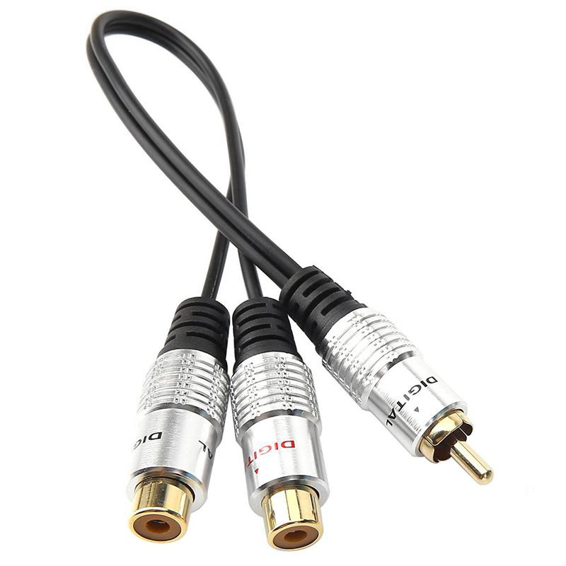 [EC]metal RCA Female to Dual 2-RCA Male Gold Plated Adapter, Stereo ...