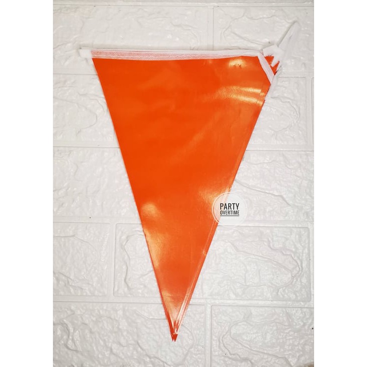 Orange Party Triangle Banderitas Flag Banner Birthday Christening Party ...
