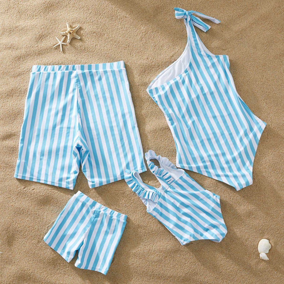 Family Matching Swimsuit One Piece Family Look Stripe Full Print Light ...