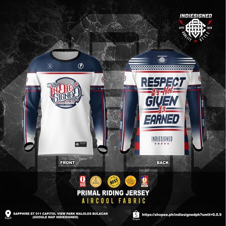 INDIE PRIMAL RIDING JERSEY (AIRCOOL) Motorcycle Riding Jersey Long Sleeves Jersey Aircool ...