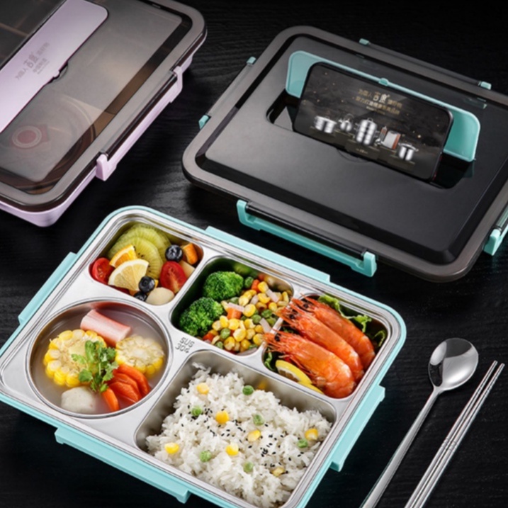COD 304 stainless steel lunch box Package box Leakproof rectangular ...