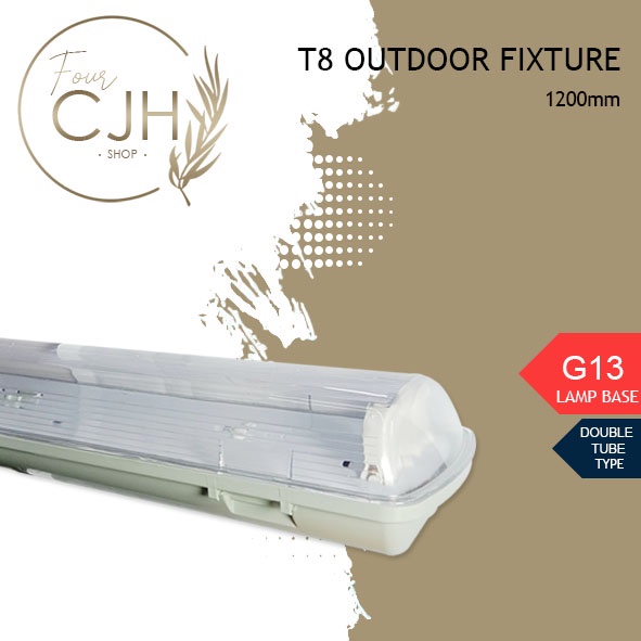 FourCJH T8 Outdoor Fixture (Double Tube 2.50) 1200mm Tube Light Box ...