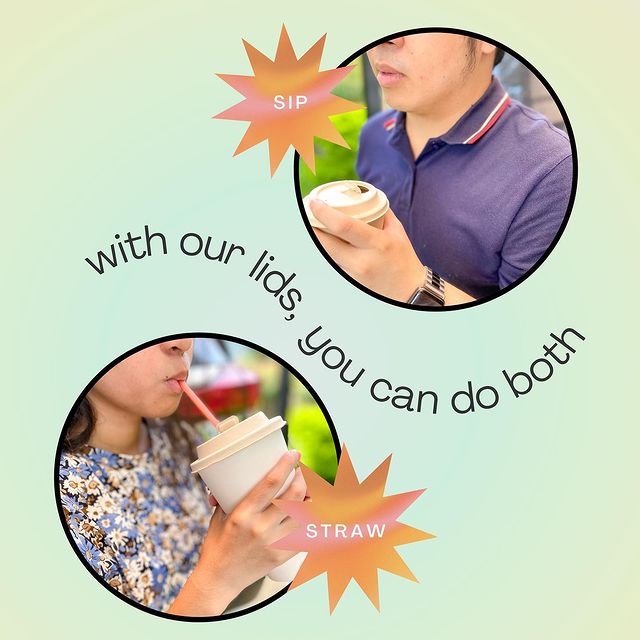 [100PCS] Functional Lid for Cup | Eco-Friendly Bagasse Food Packaging ...