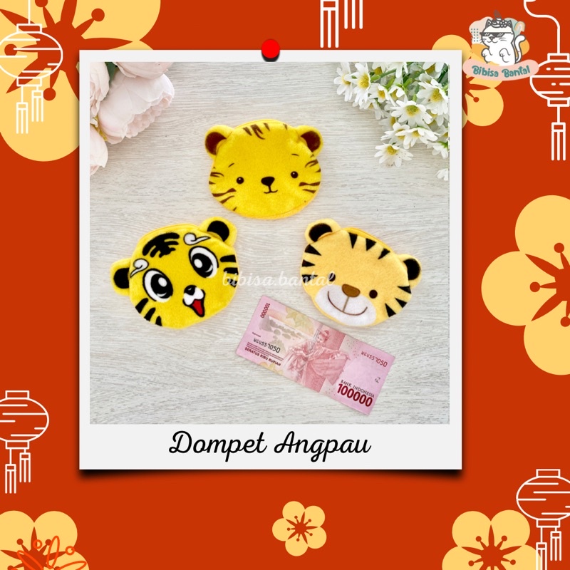 Chinese New Year Cloth Angpao/ Tiger Character Angpao/ Chinese New Year ...