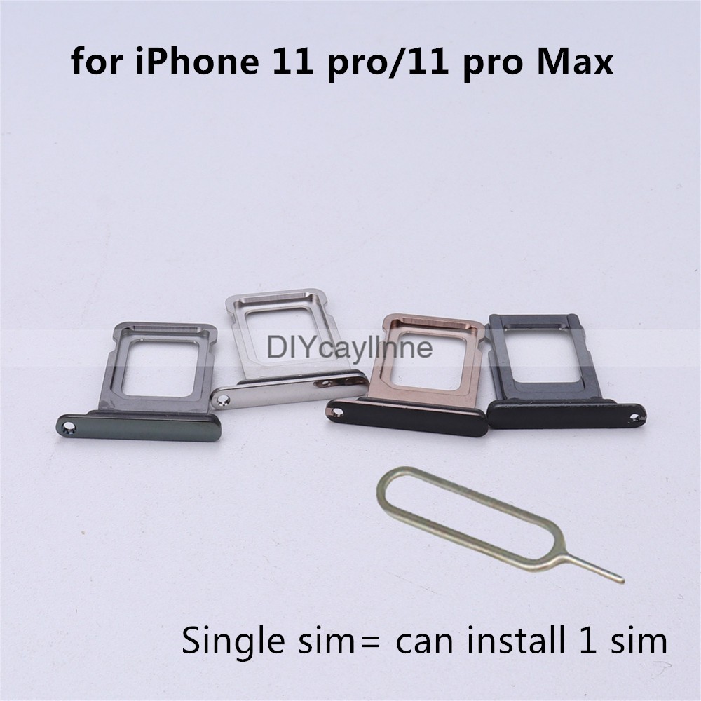 New SIM for iPhone 11 Pro Max Dual Single SIM Card Tray with Rubber ...
