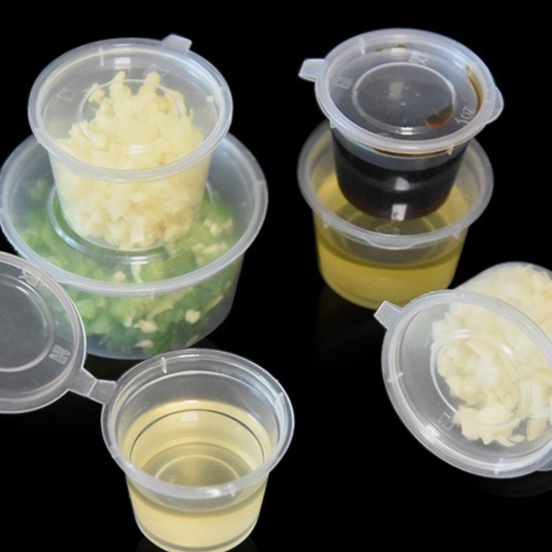 .RETAIL 100pcs Ounce cup 1oz/2oz/3oz/4oz Microwavable Cup with lid ...