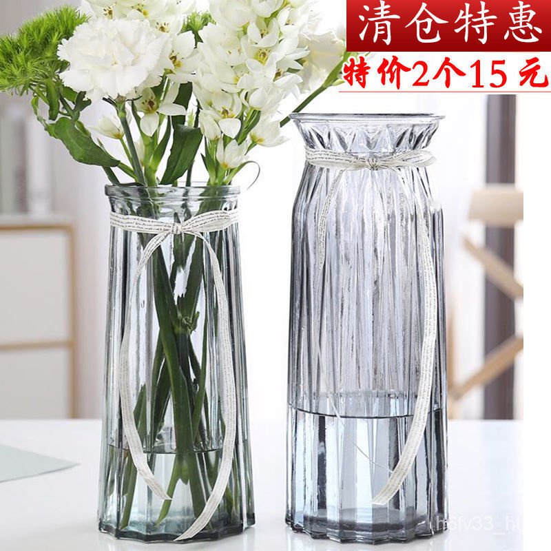 Extra Large Glass Vase Transparent Hydroponic Lucky Bamboo Lily ...