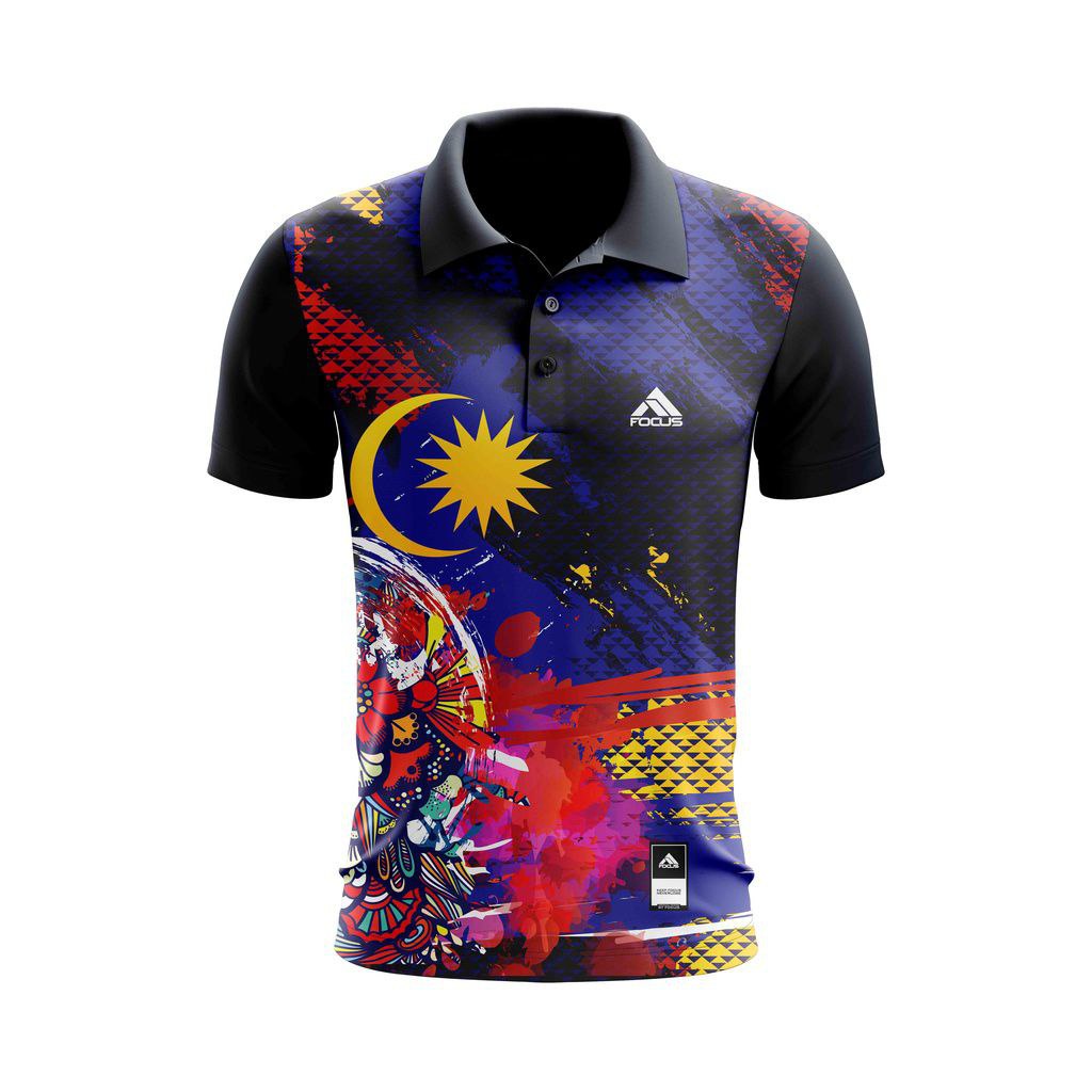 (Ready Stock) Malaysian Merdeka jersey shirt with collar (XS-3XL ...