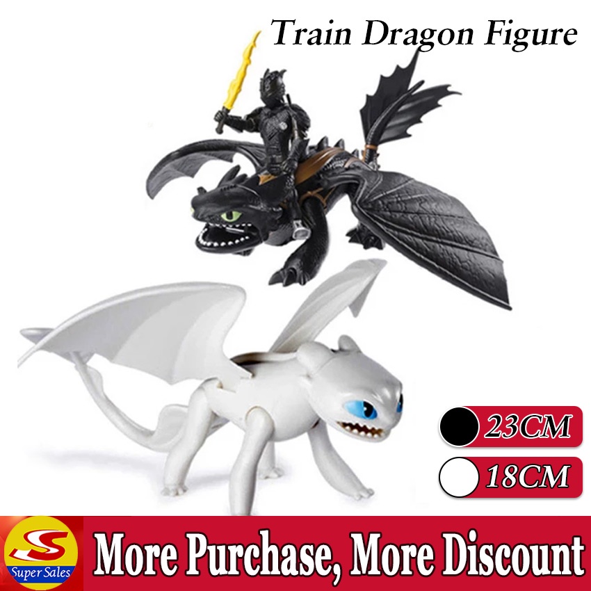 【SuperSales】Train Dragon Figure Black/White How To Train Your Dragon3 ...