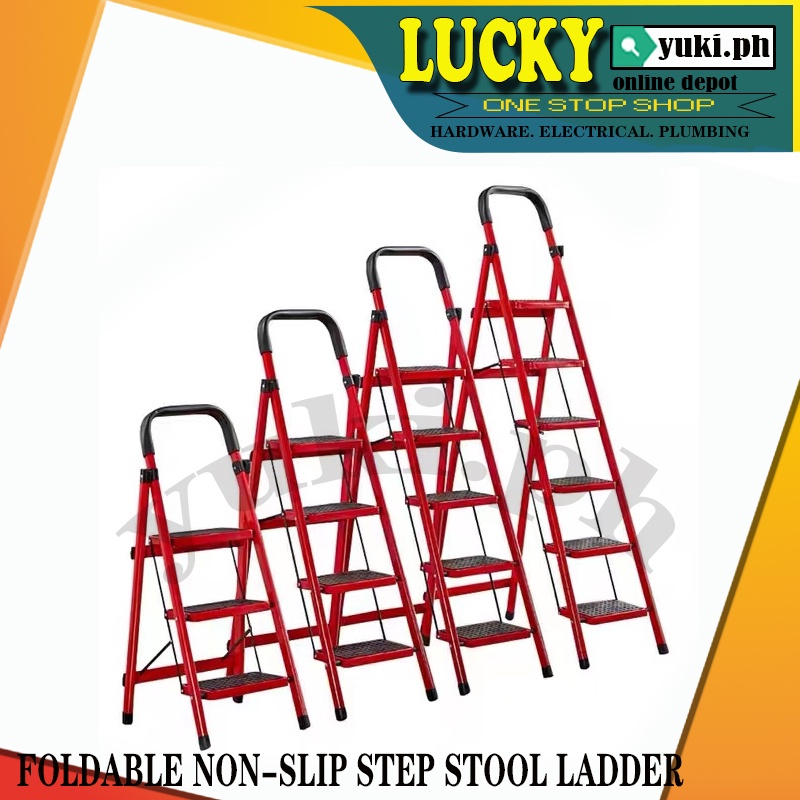 STEP STOOL NON-SLIP STEP FOLDABLE LADDER | Shopee Philippines