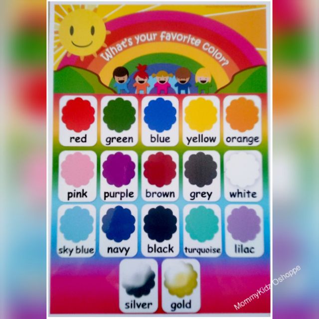 COD COLORS A4 size Laminated Educational Wall Chart | Shopee Philippines