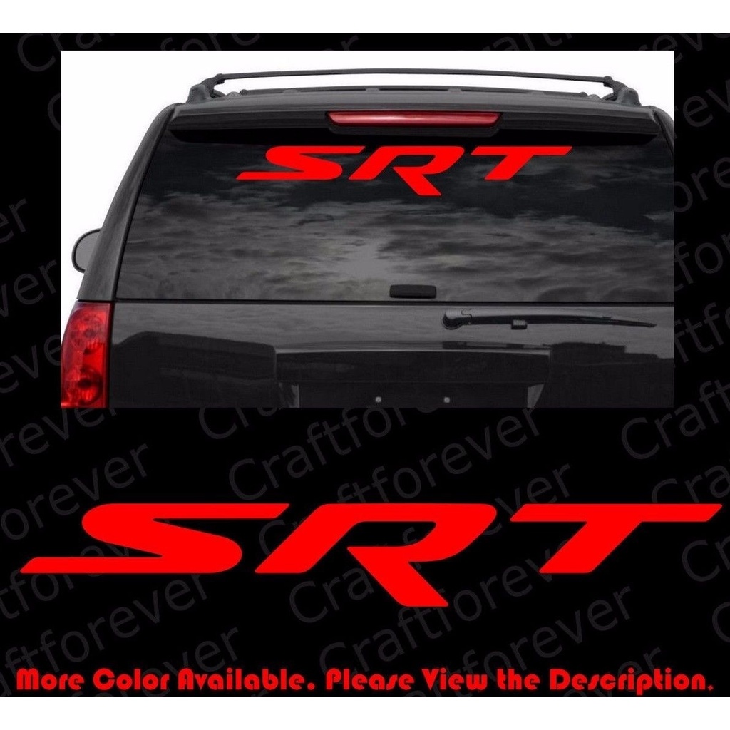 LARGE SRT Vinyl Die Cut Decals Jeep Chrysler Dodge Challenger HEMI ...