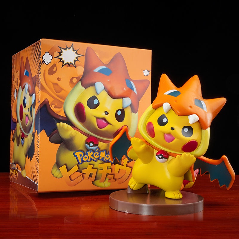 Pokemon Pokemon Pikachu COS Fire-breathing dragon figure decoration ...