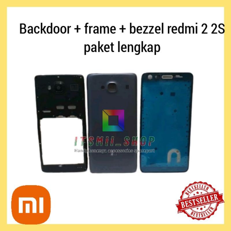 Frame+backdoor XIAOMI REDMI 2 2S CASING HOUSING FULLSET Complete ...