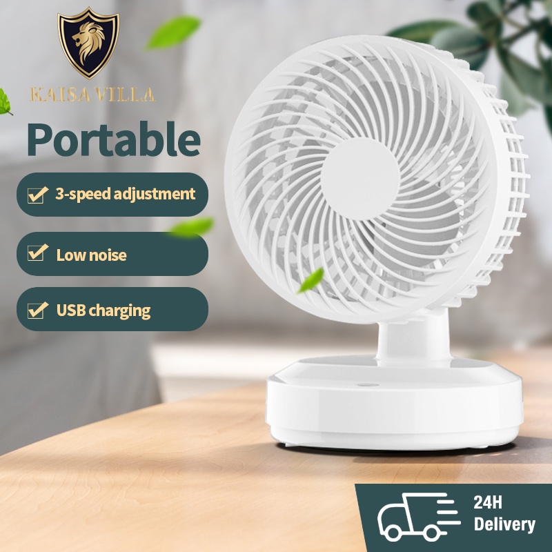Kaisa Villa electric fan portable mini fan USB charging desk table ...