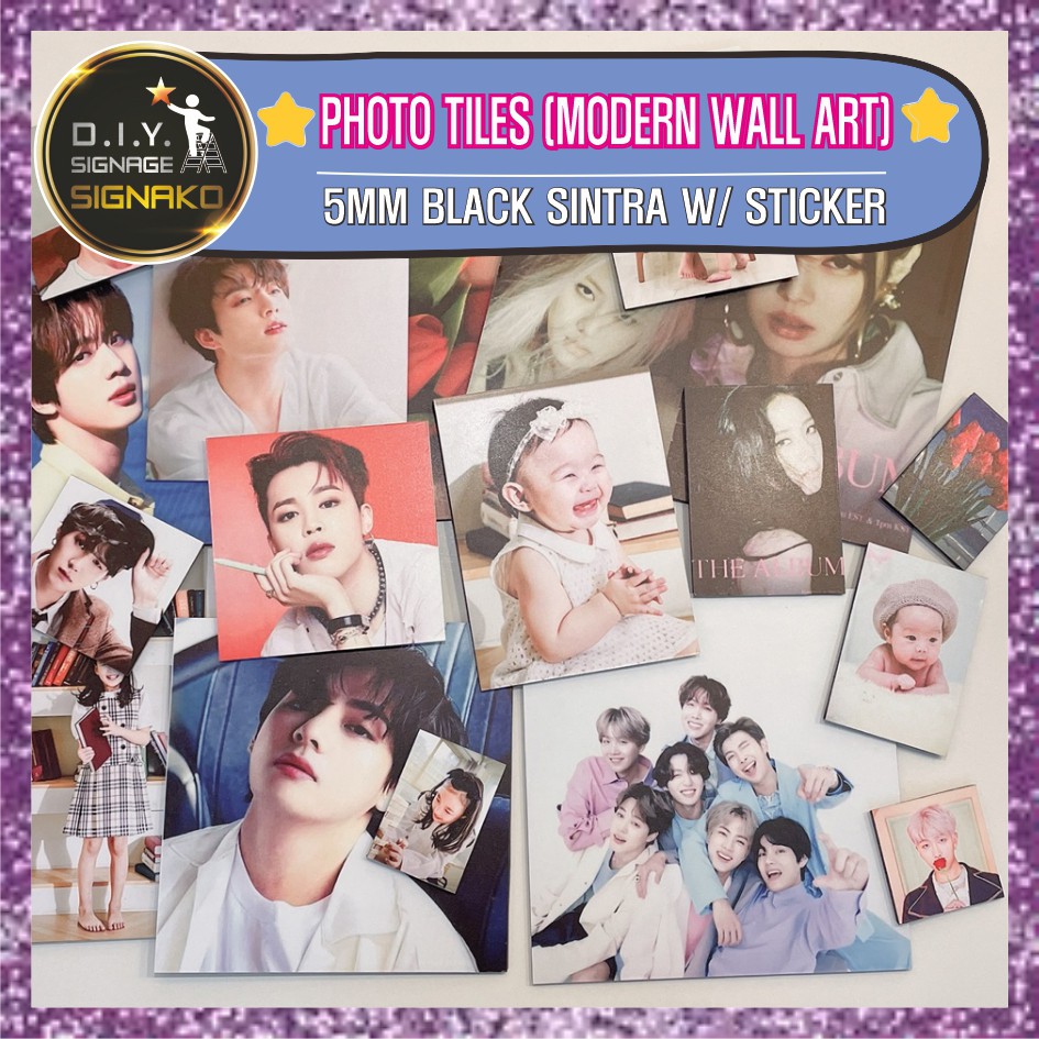 Medium) Personalized Photo Tile /Sintra Sticker Customized Printing ...